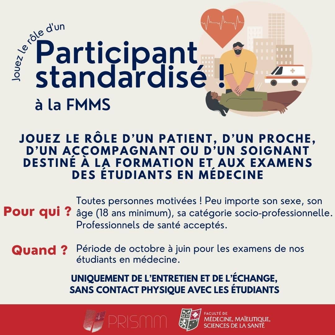 Jouez le rôle d'un faux patient à la FMMS - FMMS